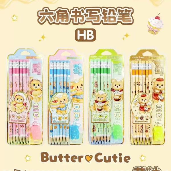Premium Butter Bear Pencil Set – diecutsmart