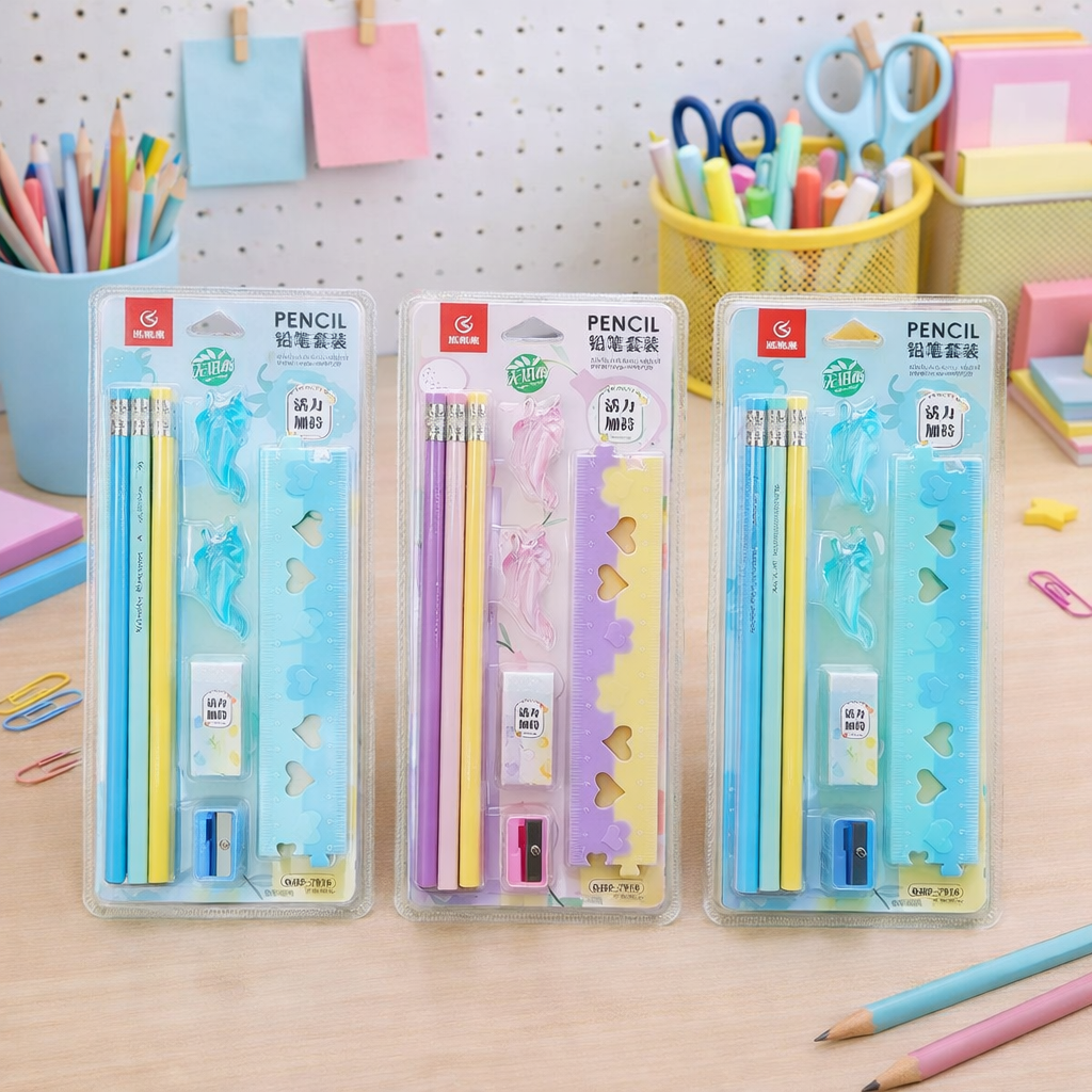 Pastel Theme Pencil Set – diecutsmart